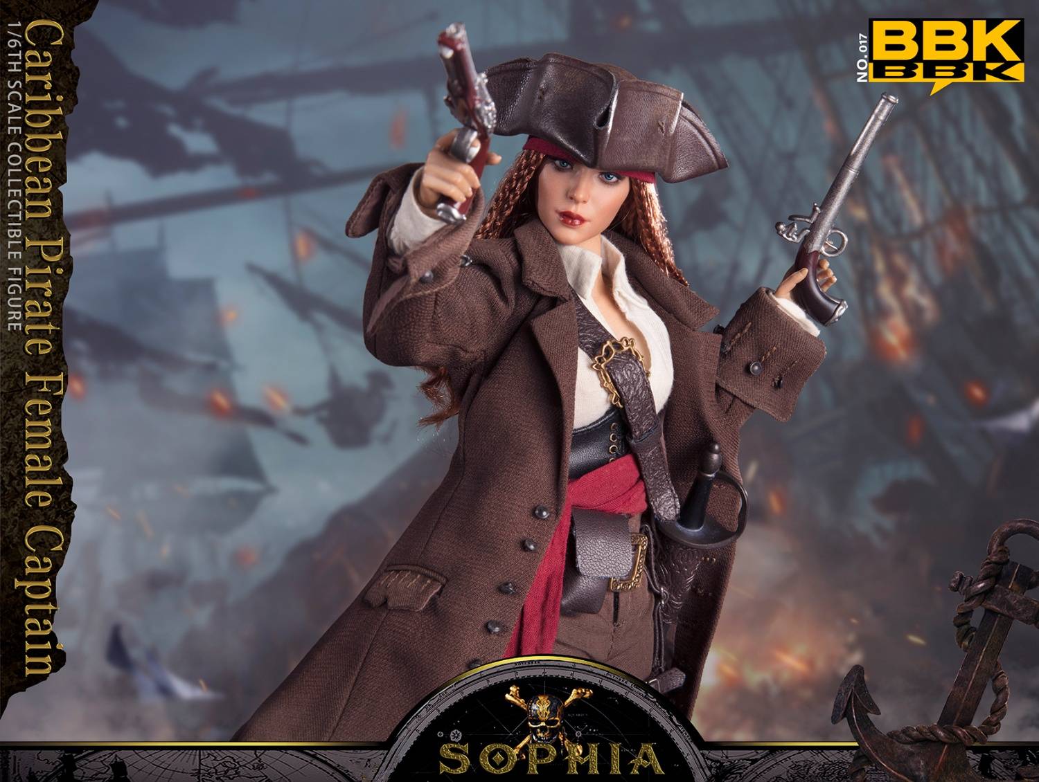Sophia - BBK BBK017 1/6th scale Caribbean Pirate Female Captain