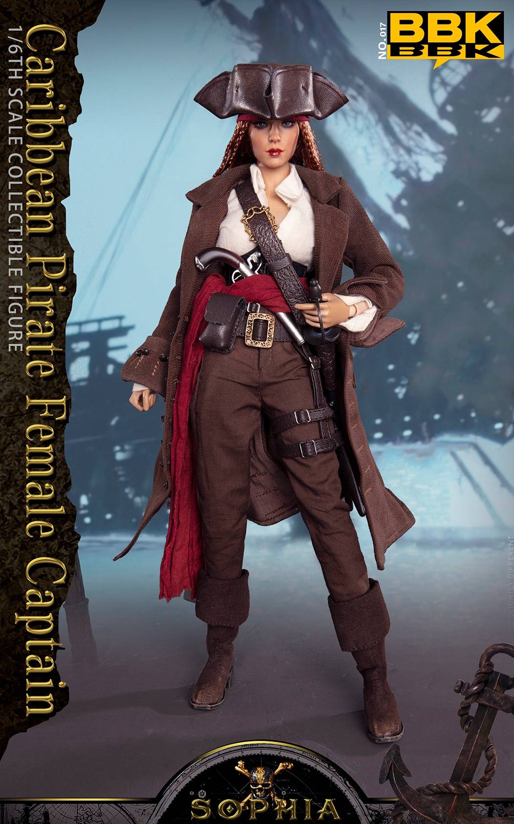 Sophia - BBK BBK017 1/6th scale Caribbean Pirate Female Captain