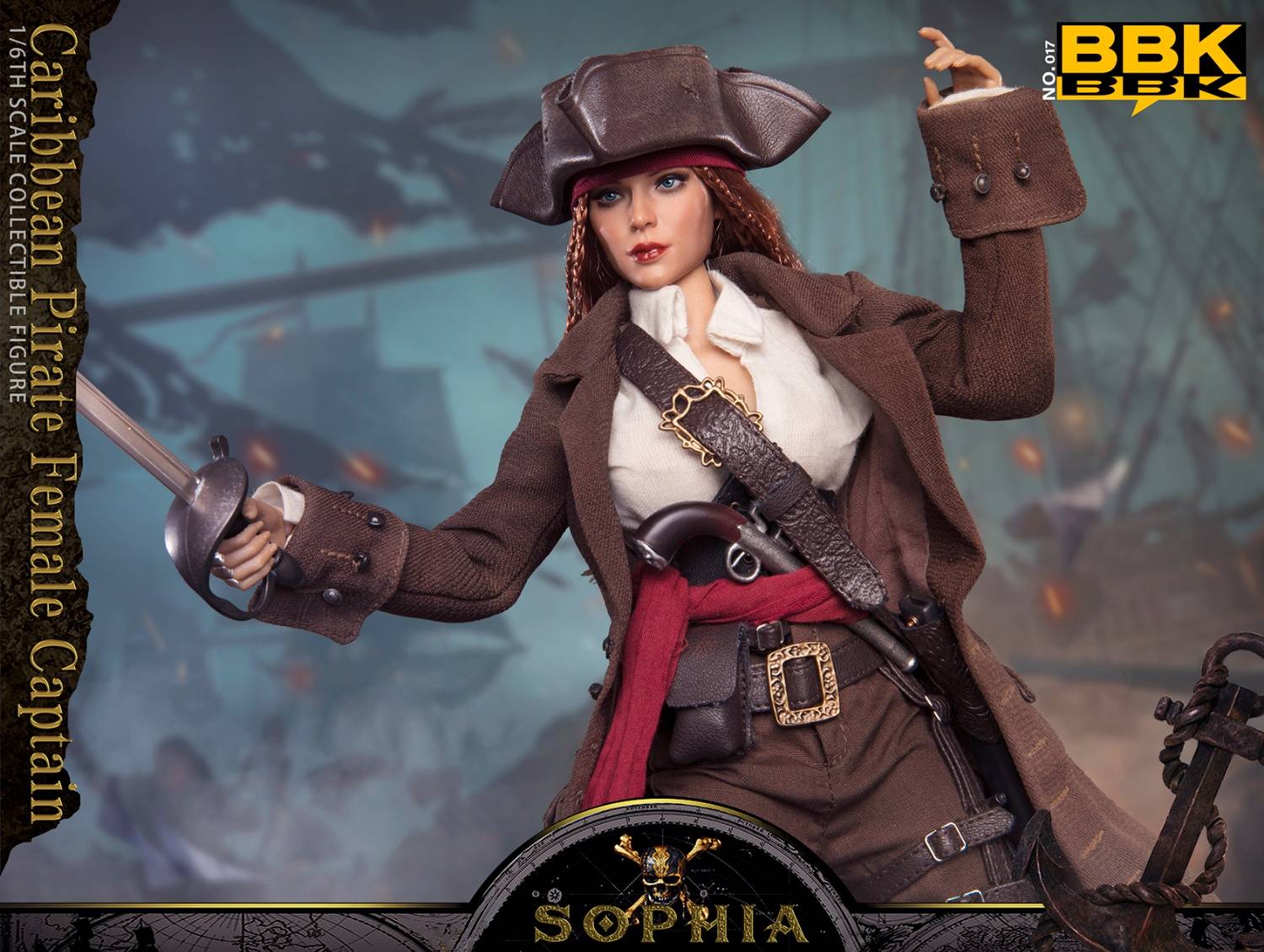 Sophia - BBK BBK017 1/6th scale Caribbean Pirate Female Captain