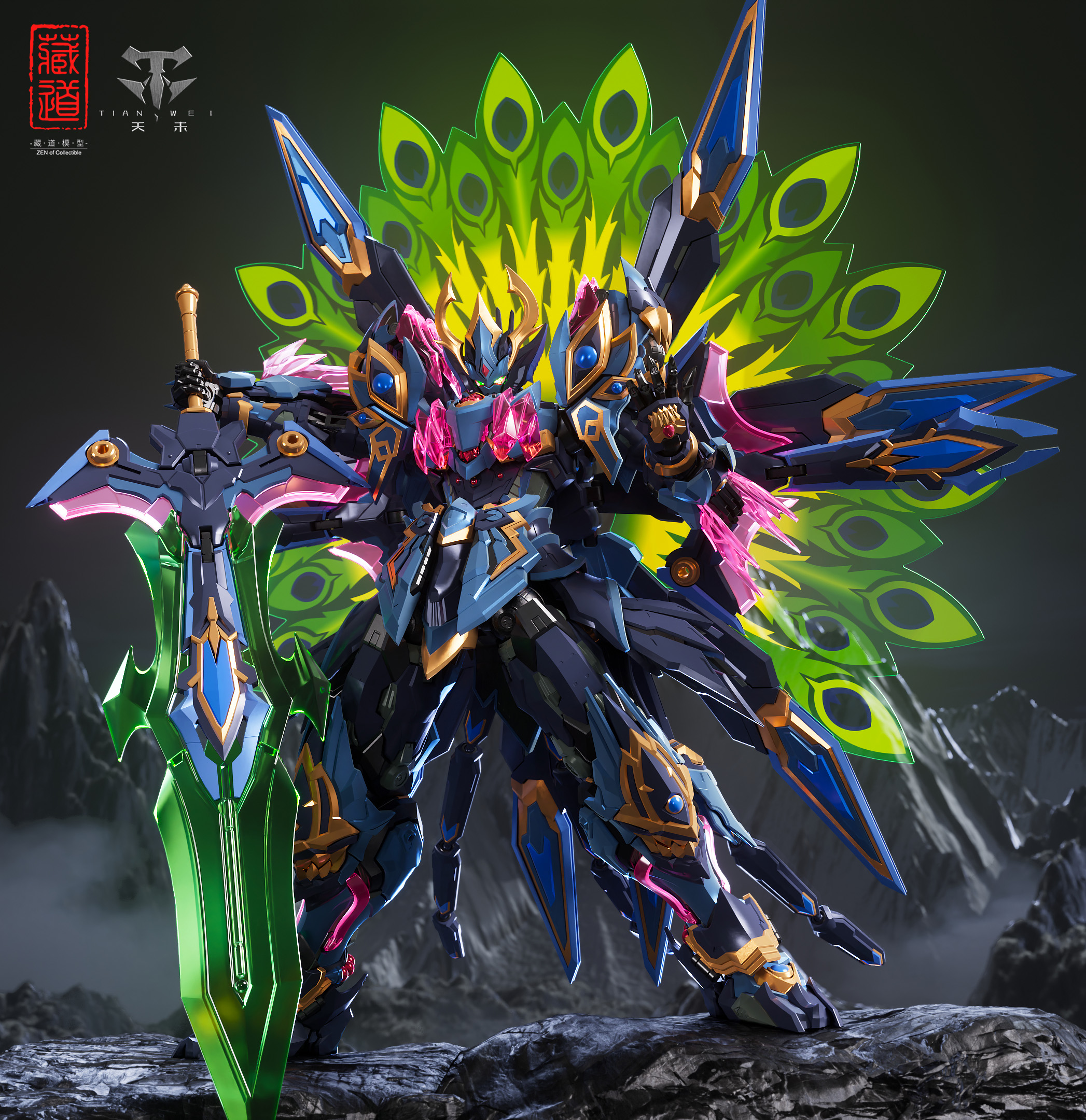 Cangdao Model CD-15 Mecha Maha-Mayuri-Vidya-Rajni 藏道模型 神罡道 · 孔雀明王